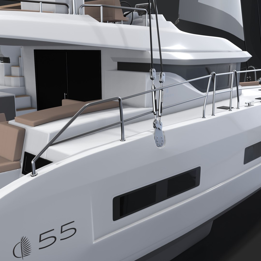 3D Catamaran LAGOON 55 3d Model MODERN DESIGN Model - TurboSquid 2043937