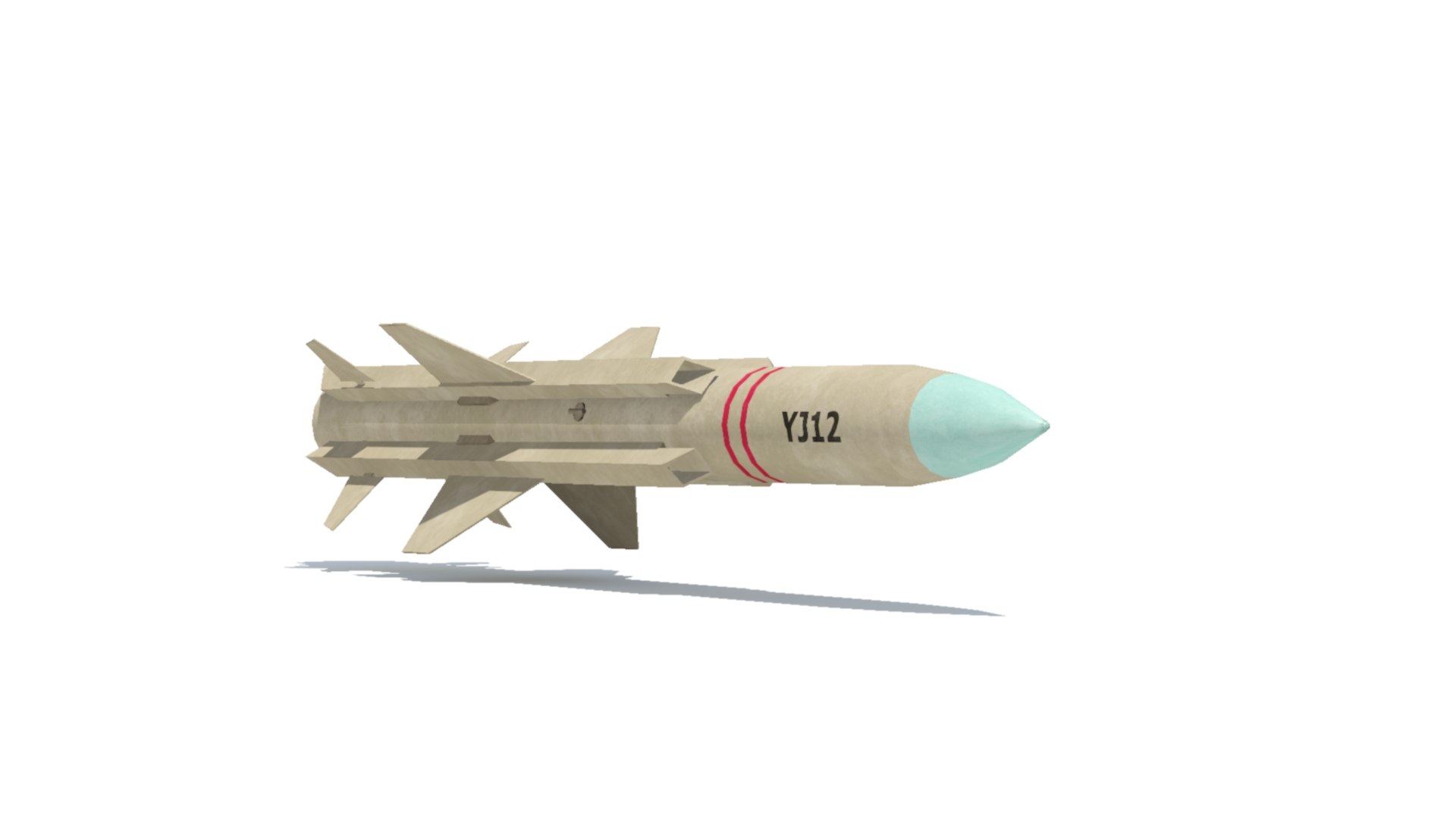 3D Chinese Anti Ship Cruise Missile Yj12 Model - TurboSquid 1887744