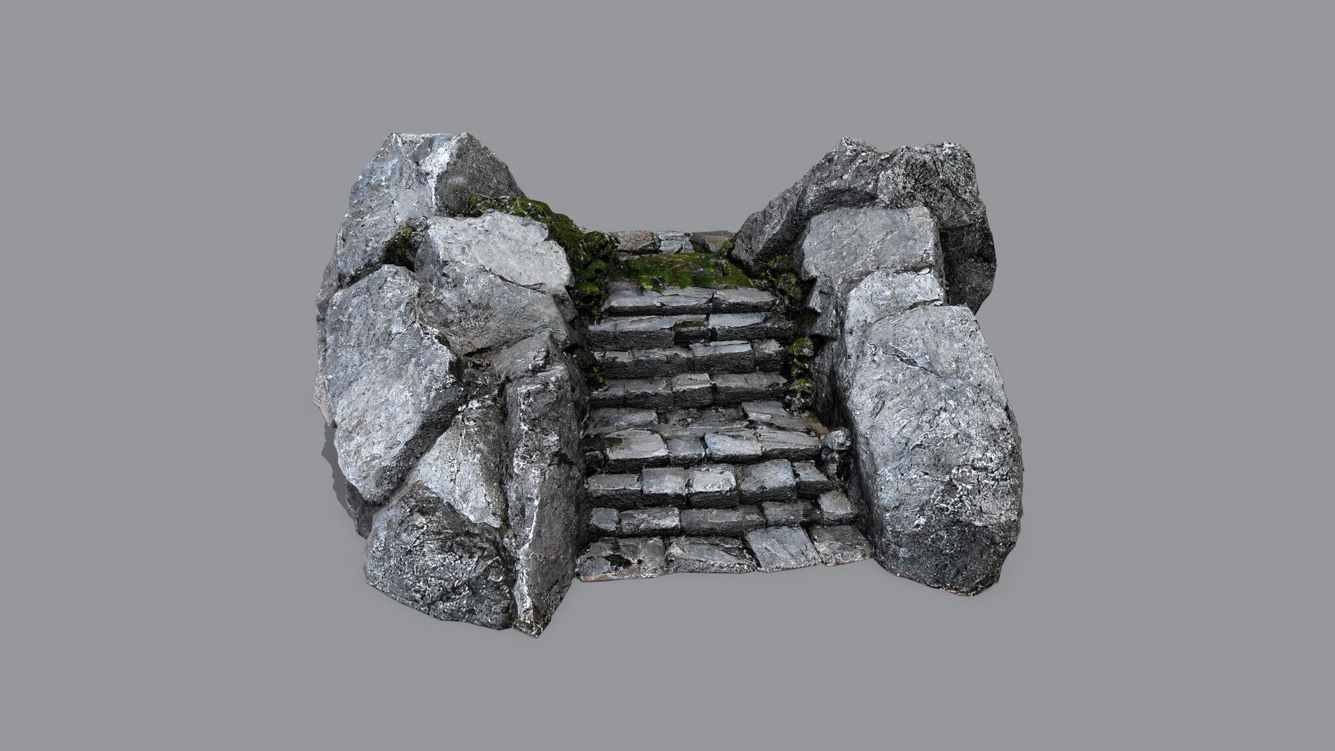 3D Ruin Stairs Model - TurboSquid 2184041