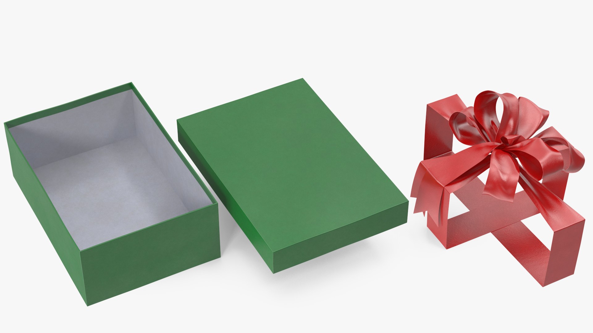 Gift Box 4 Green 3D Model - TurboSquid 2197394