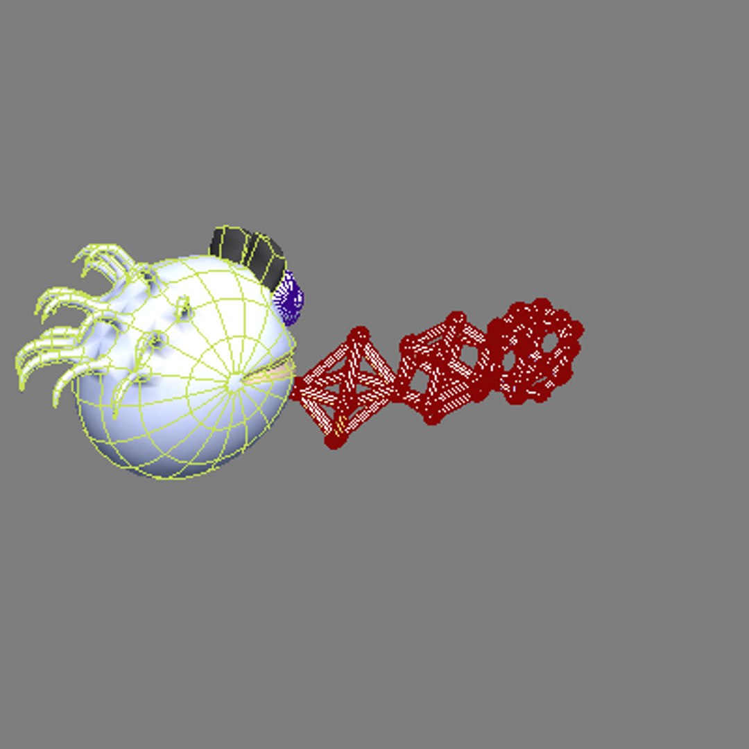 Funny Virus Character 3d Model