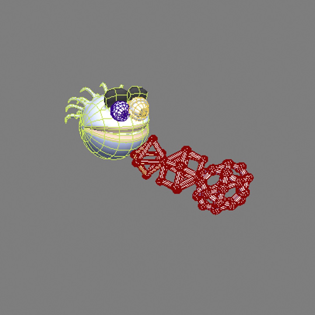 Funny Virus Character 3d Model
