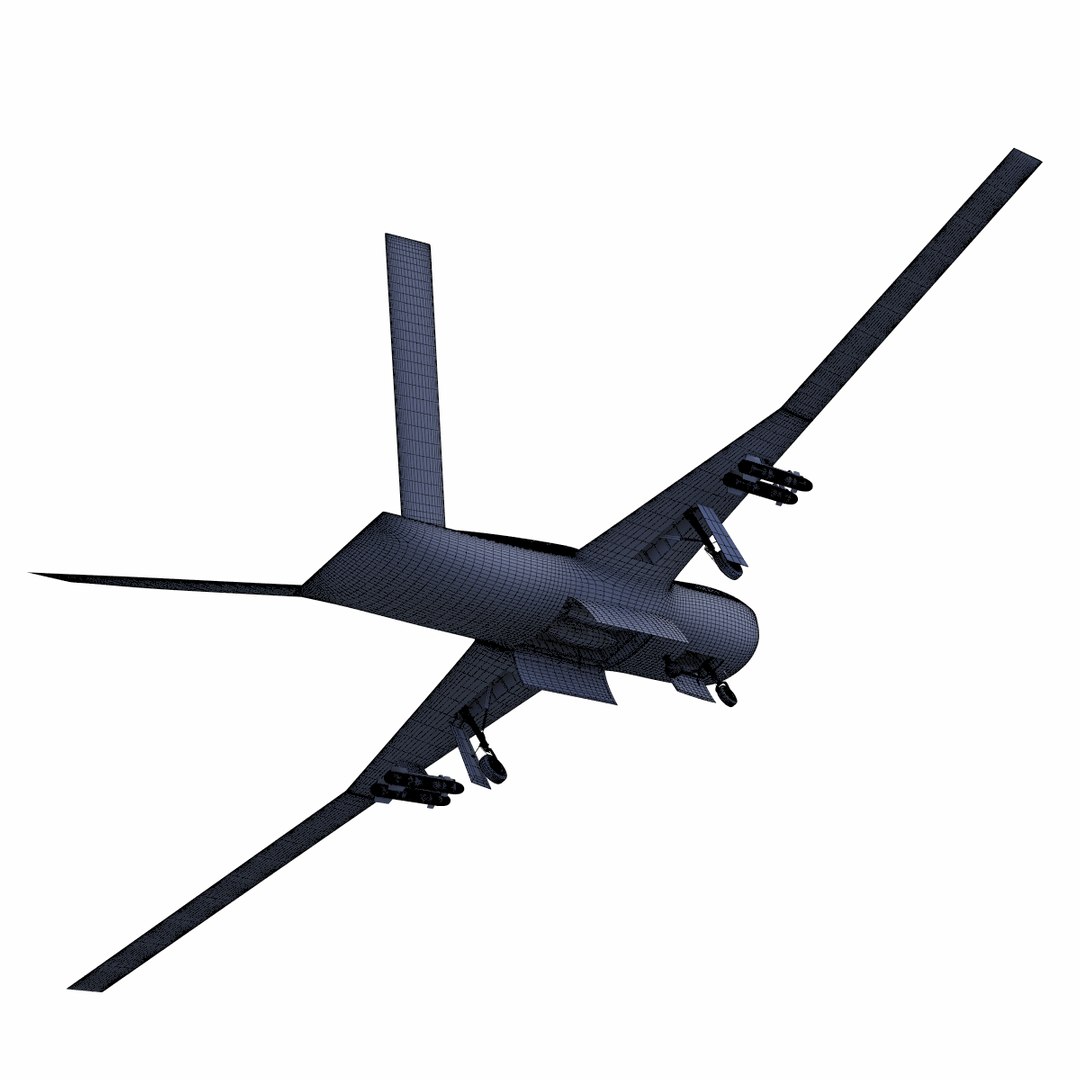 general atomics avenger predator 3d model
