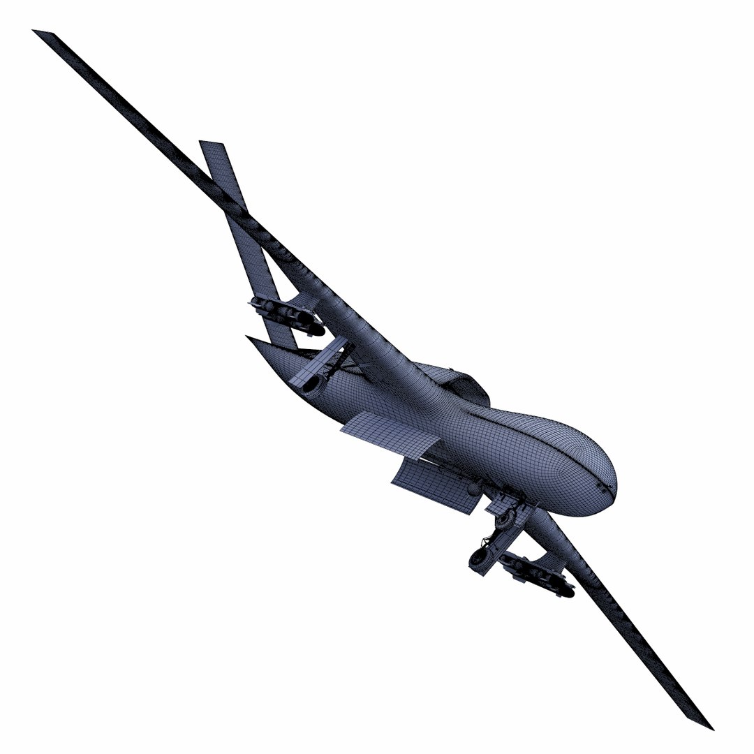 general atomics avenger predator 3d model