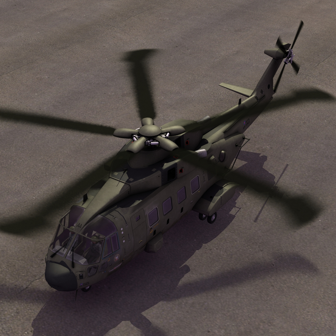 3d model eh101 merlin hc3a