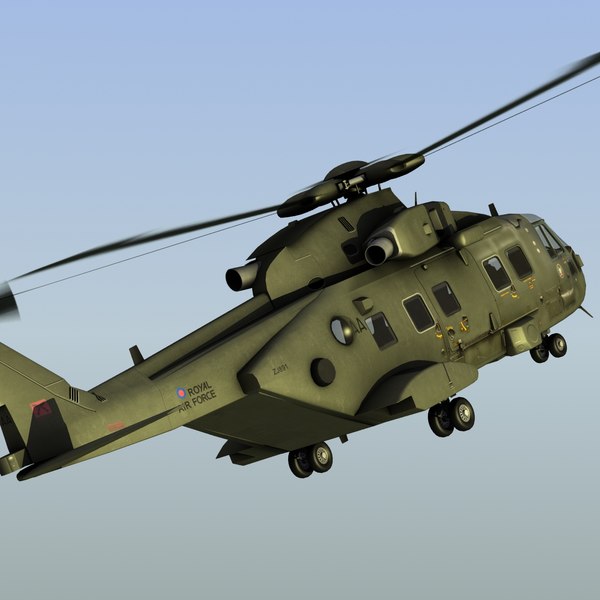 3d model eh101 merlin hc3a