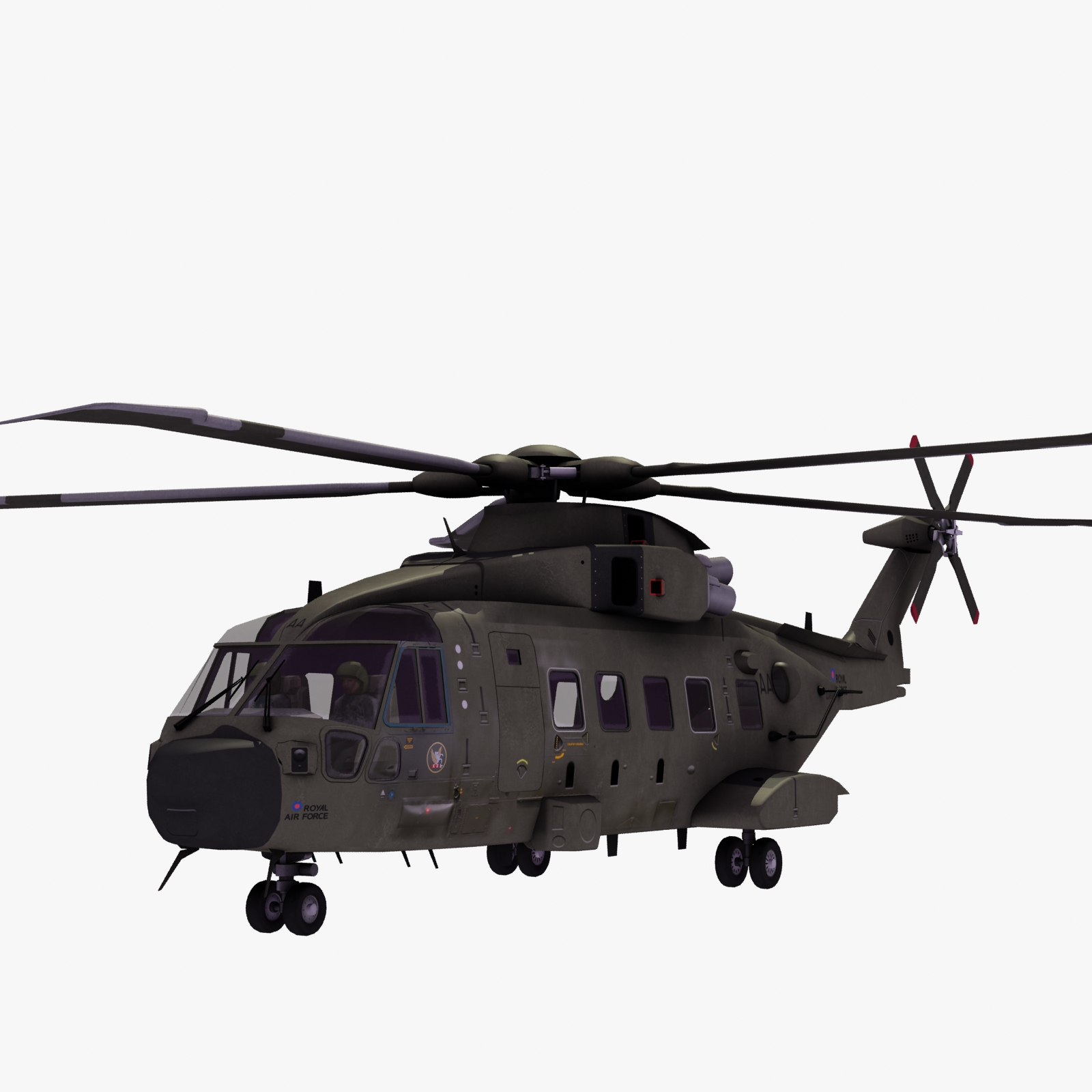 3d model eh101 merlin hc3a