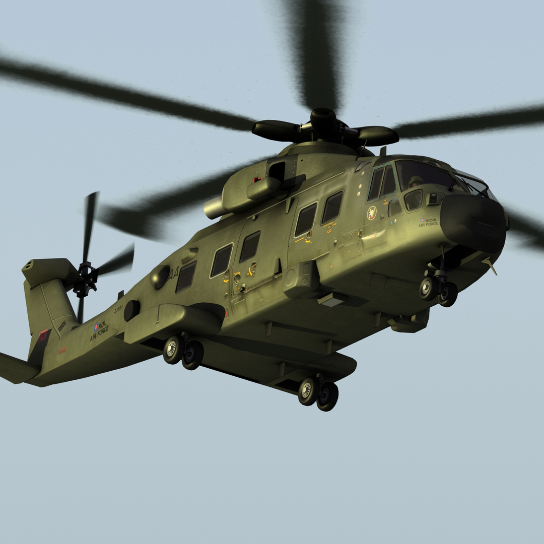 3d model eh101 merlin hc3a