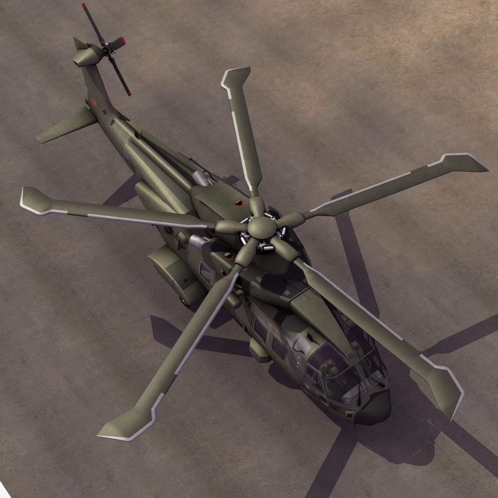 3d model eh101 merlin hc3a