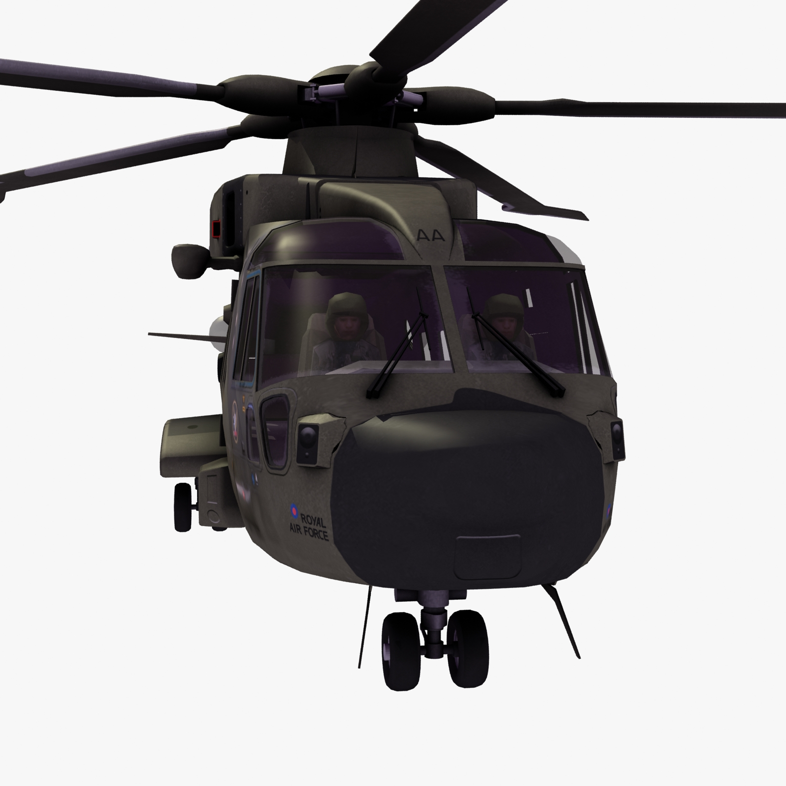 3d model eh101 merlin hc3a