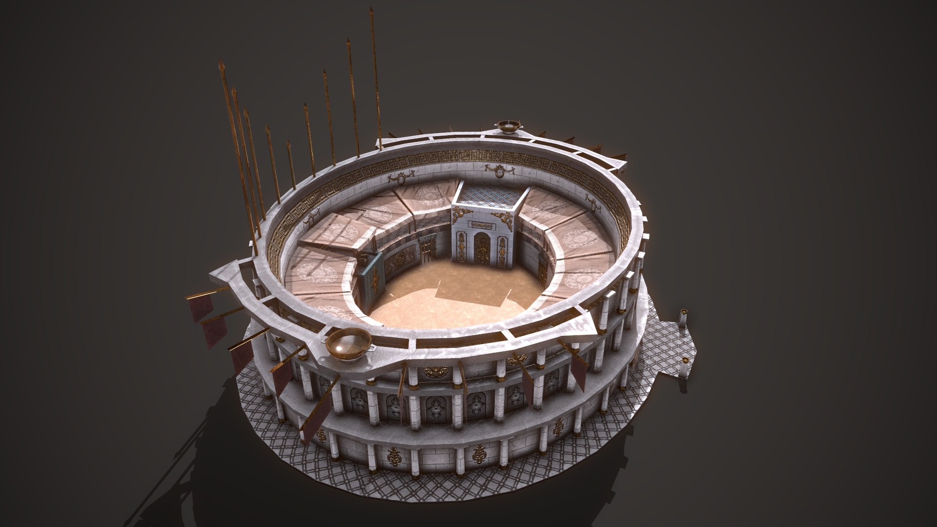 3D Model Ancient Colosseum 01 - TurboSquid 1649669