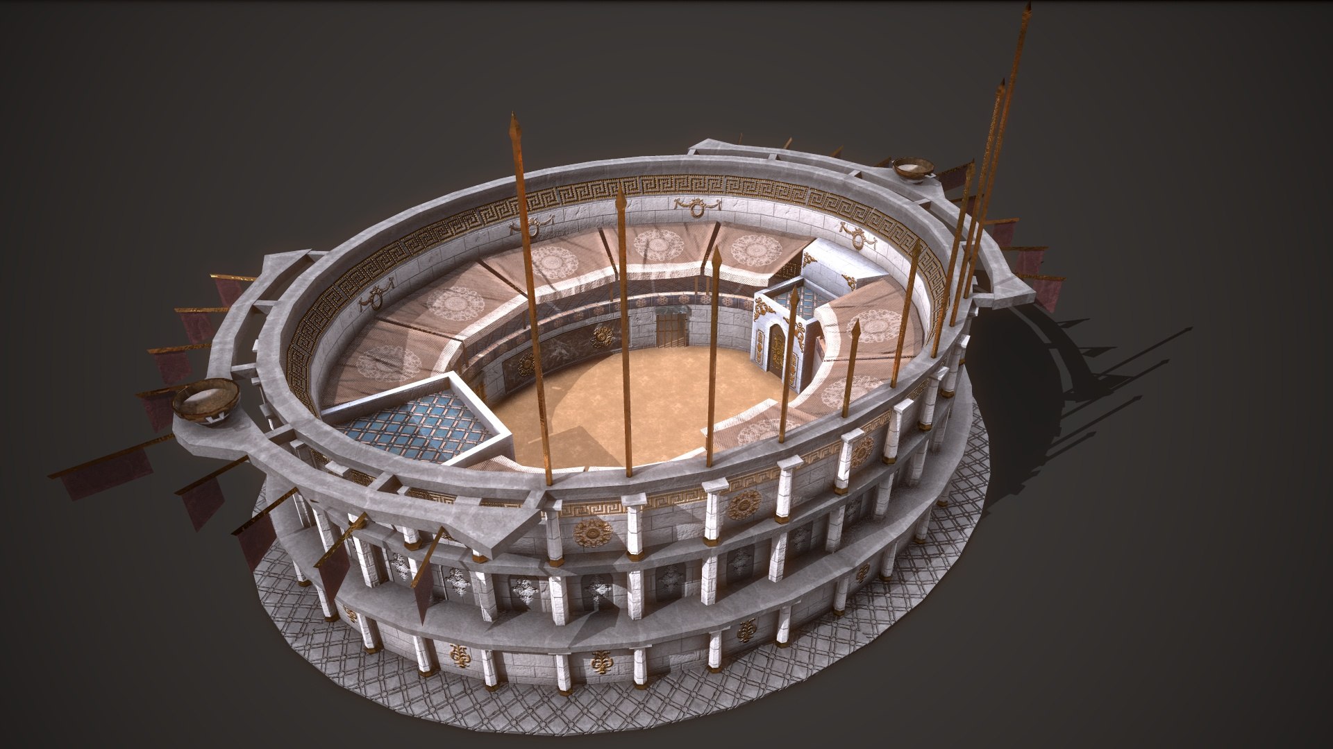 3D Model Ancient Colosseum 01 - TurboSquid 1649669