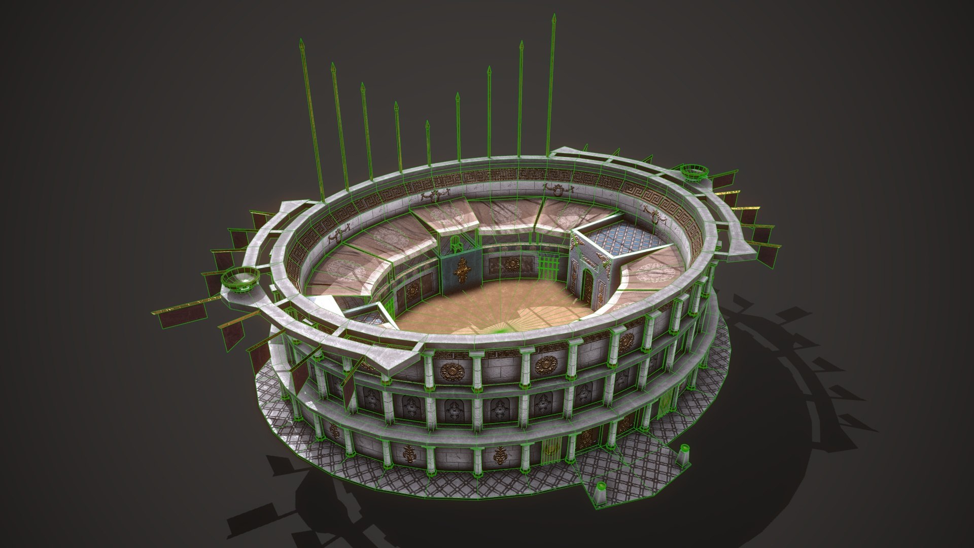 3D Model Ancient Colosseum 01 - TurboSquid 1649669
