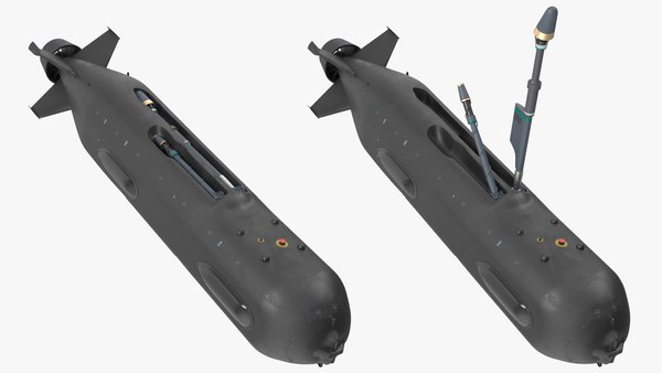 안테나가 장착된 Boeing Orca AUV 3D 모델 - TurboSquid 2270148