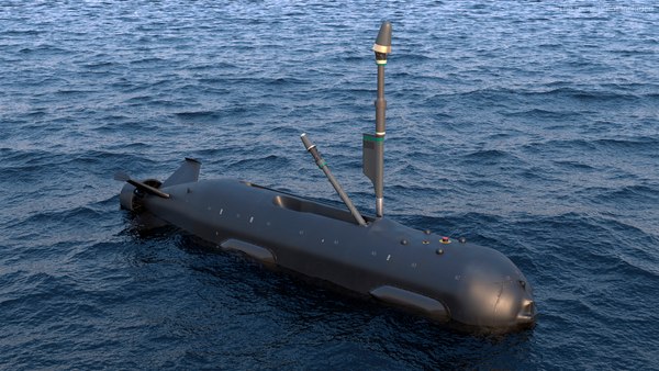 안테나가 장착된 Boeing Orca AUV 3D 모델 - TurboSquid 2270148