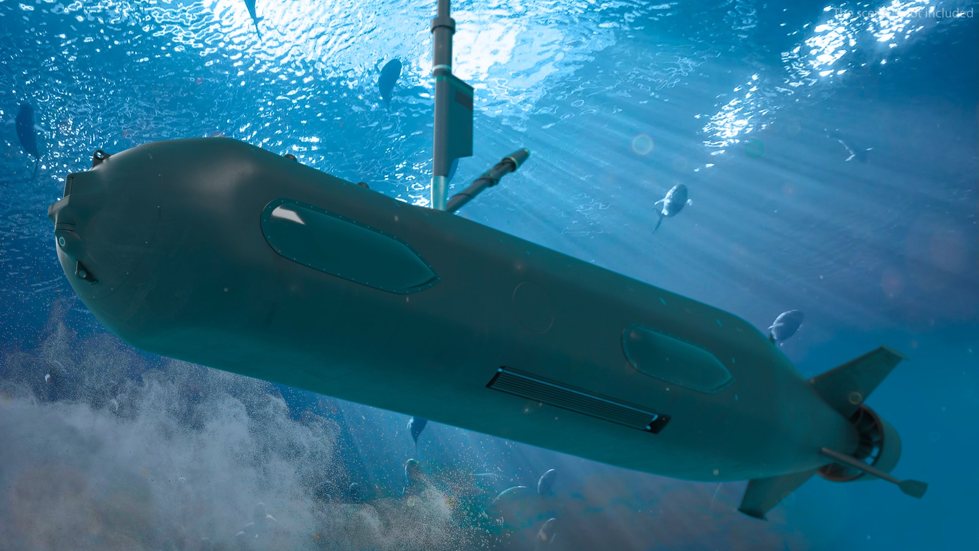 Boeing Orca AUV With Raised Antennas 3D Model - TurboSquid 2270148