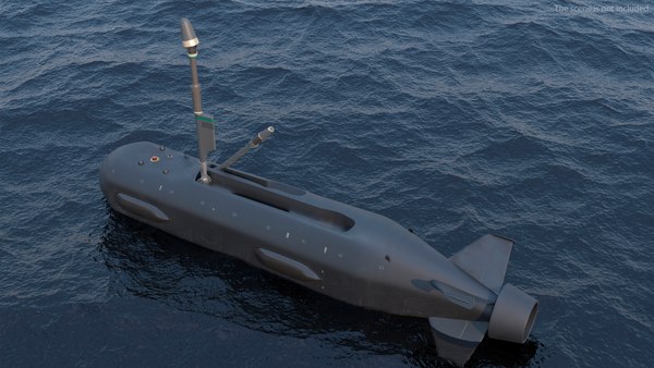 안테나가 장착된 Boeing Orca AUV 3D 모델 - TurboSquid 2270148