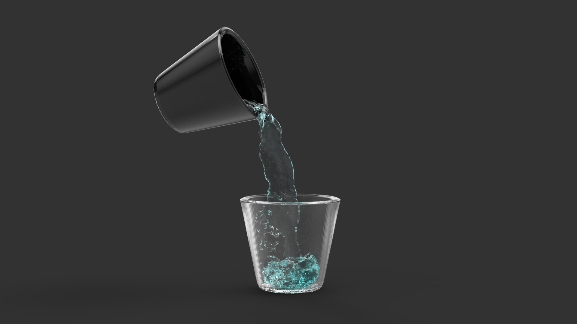 Glass Water Simulation Animated 3D Model - TurboSquid 2225629