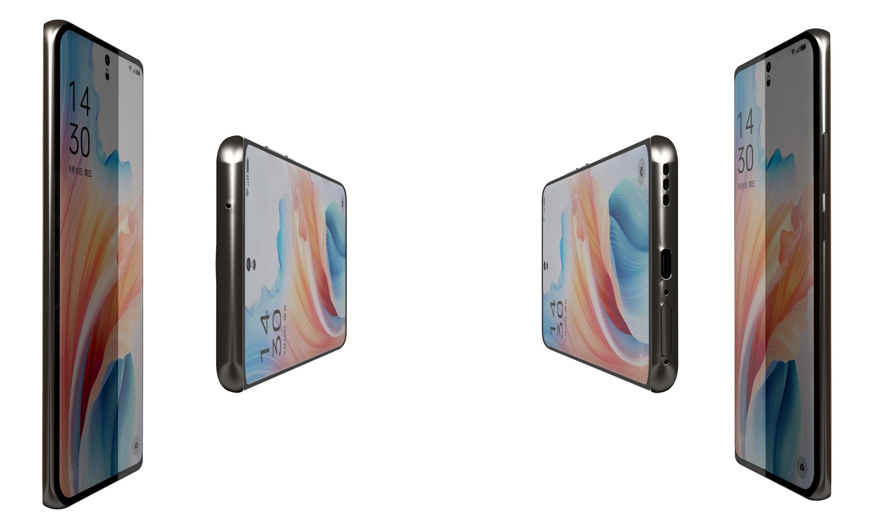 OPPO A2 Pro Orange model - TurboSquid 2136543