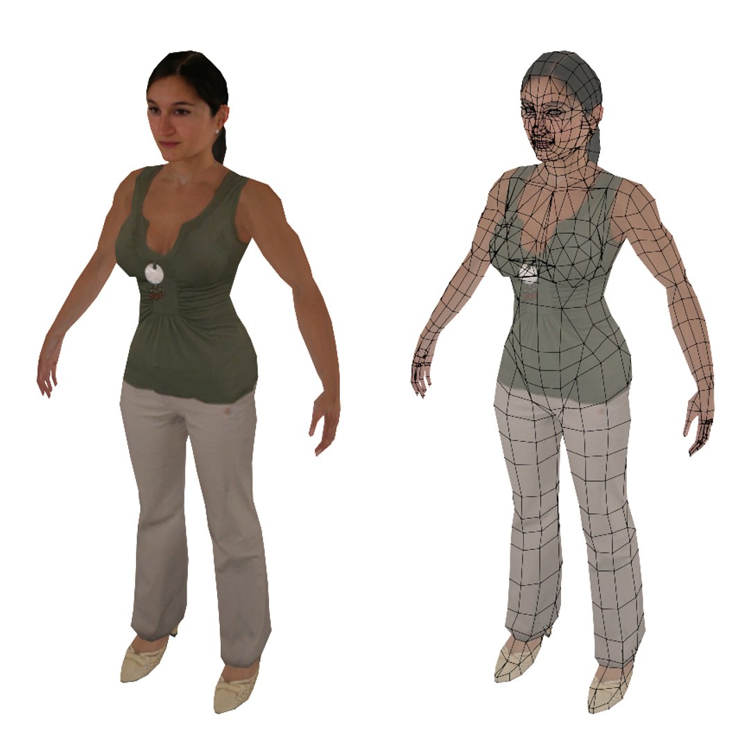 3d model human character female
