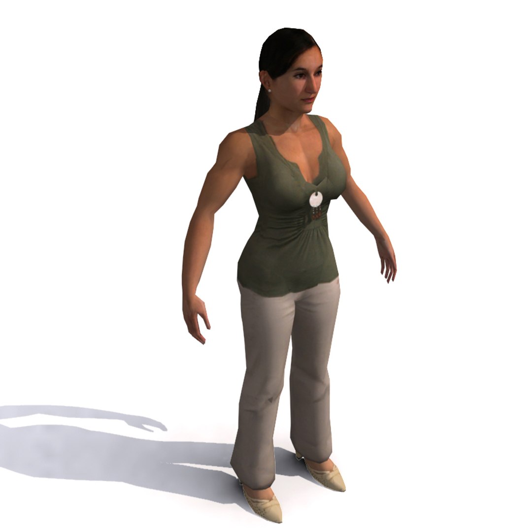3d model human character female