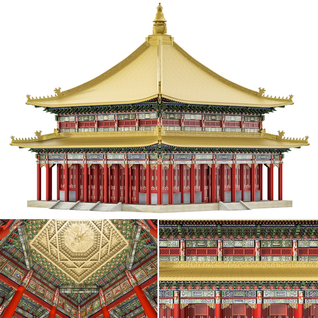 3D модель Chinese palace - TurboSquid 1988761