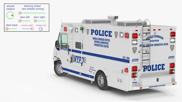 NYPD モバイルコマンドセンターが装備に明かりを灯す3Dモデル - TurboSquid 2086630