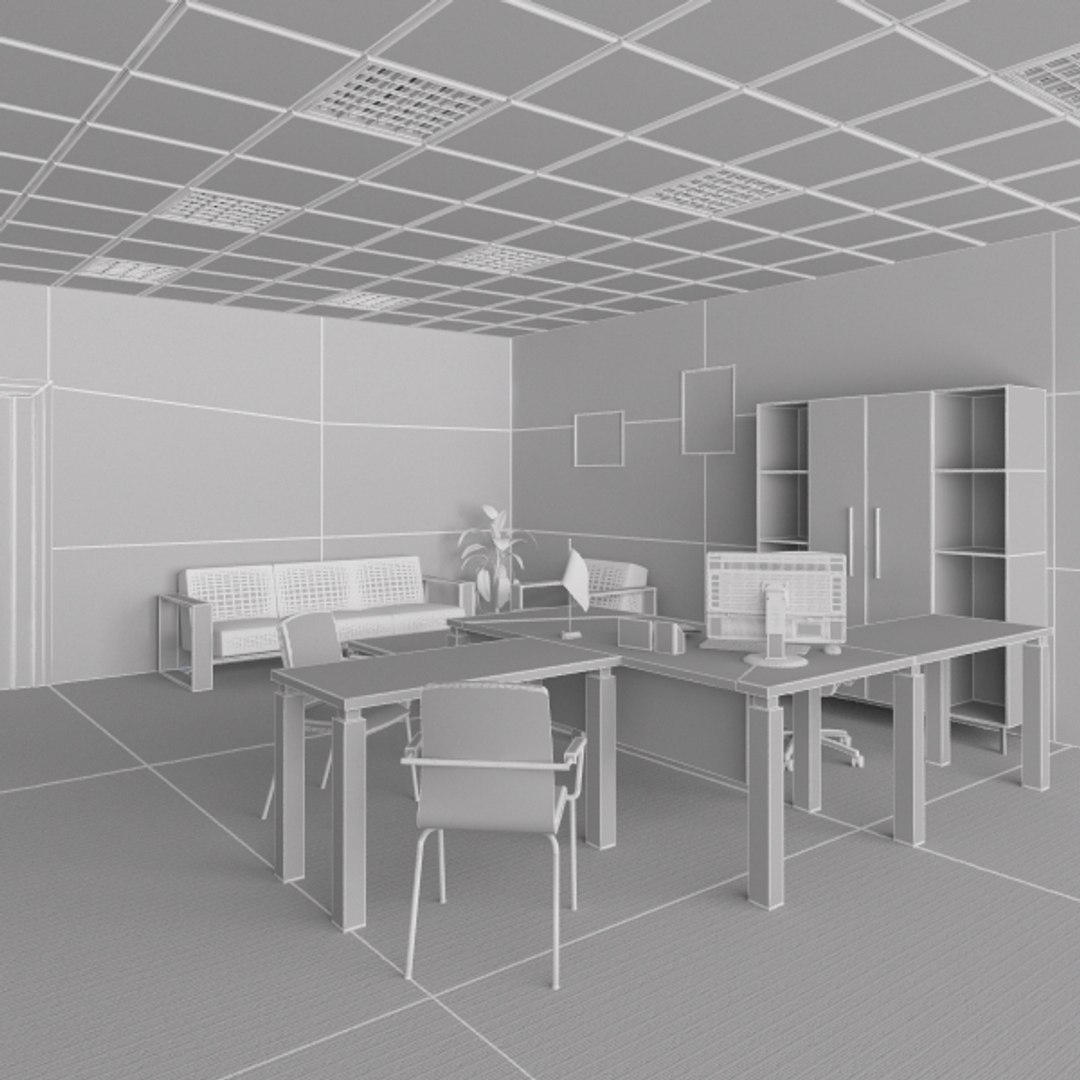 Office Design 3d Fbx