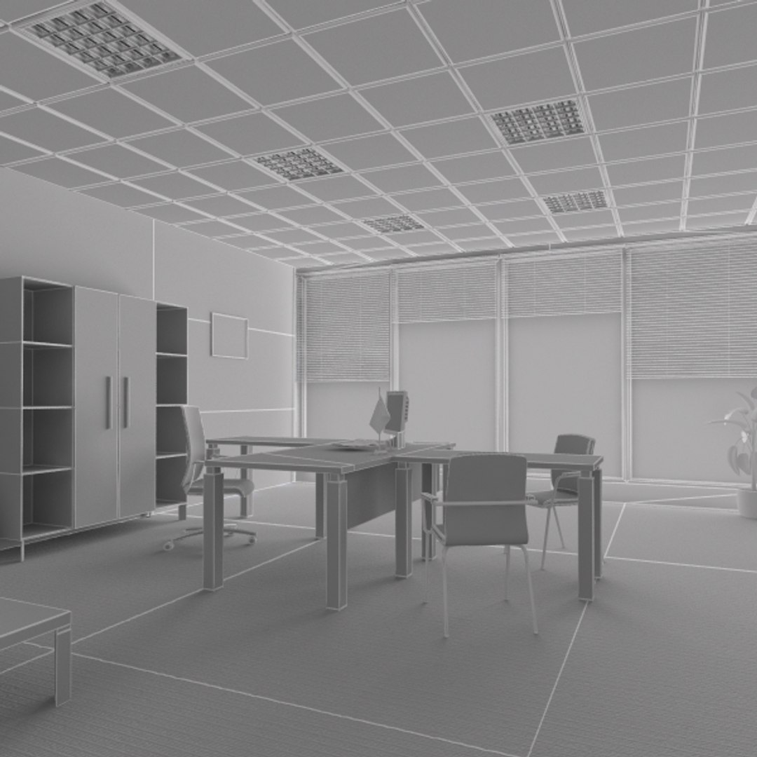 Office Design 3d Fbx