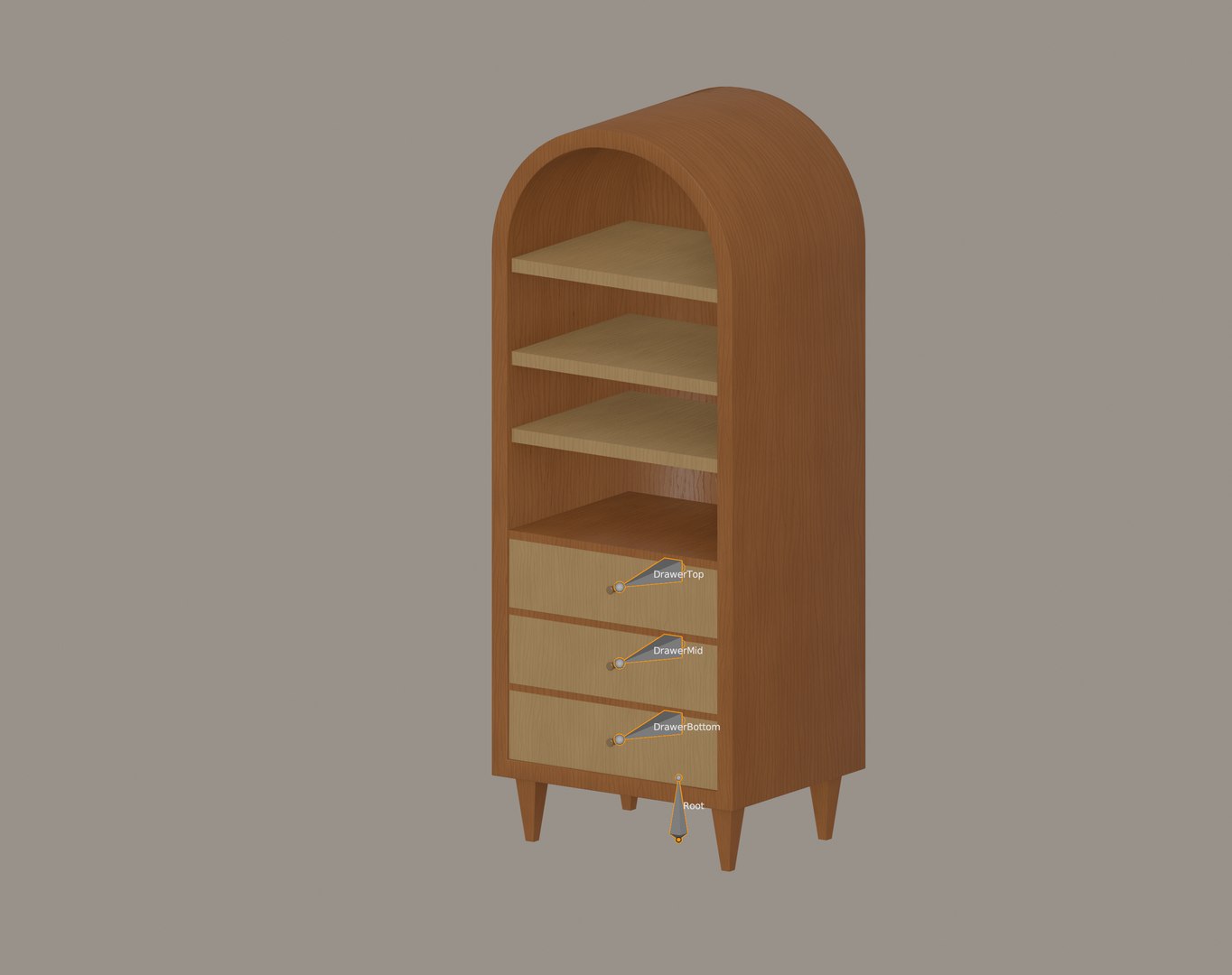 Round Bookshelf 3D Model - TurboSquid 2132298