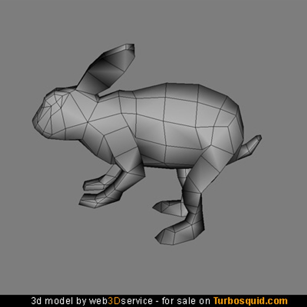 Real Time Rabbit 3d Model
