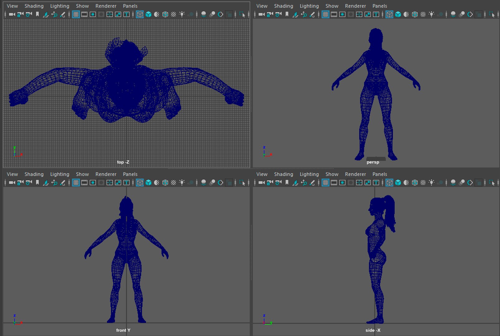 Female Character Base Model - TurboSquid 1640429