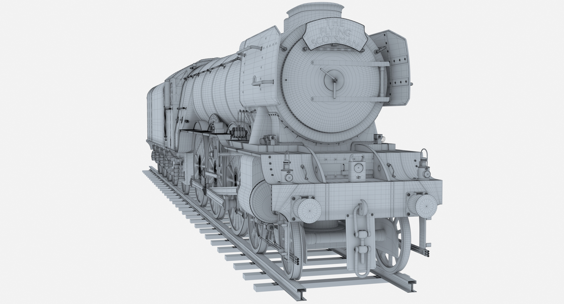Locomotive flying scotsman 3D model - TurboSquid 1302880