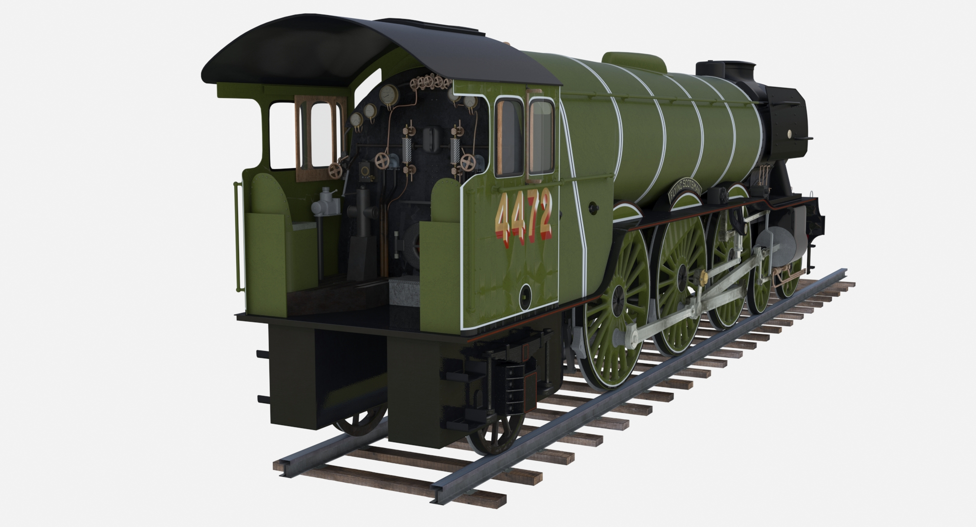 Locomotive flying scotsman 3D model - TurboSquid 1302880