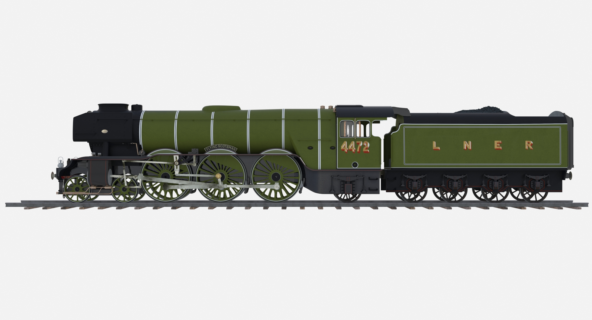 Locomotive flying scotsman 3D model - TurboSquid 1302880