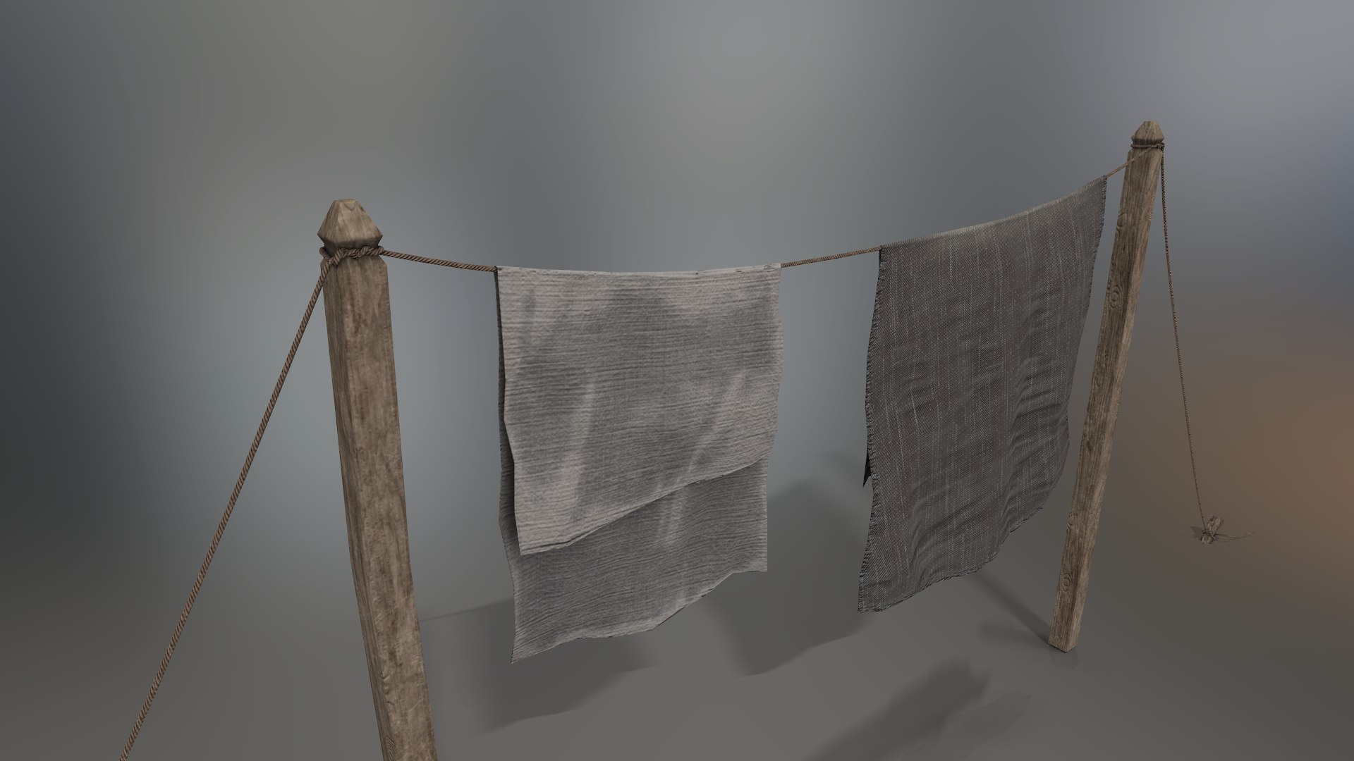 3D Model Clothesline - TurboSquid 1737551
