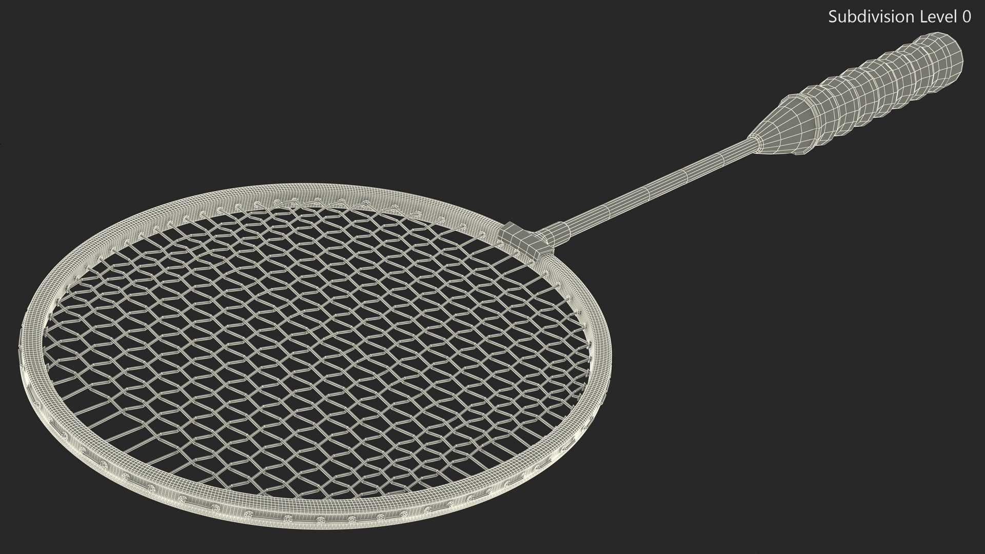 Metallic Badminton Racket 3D Model - TurboSquid 2146152