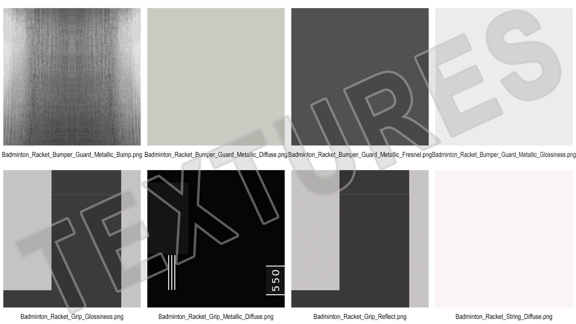 Metallic Badminton Racket 3D Model - TurboSquid 2146152