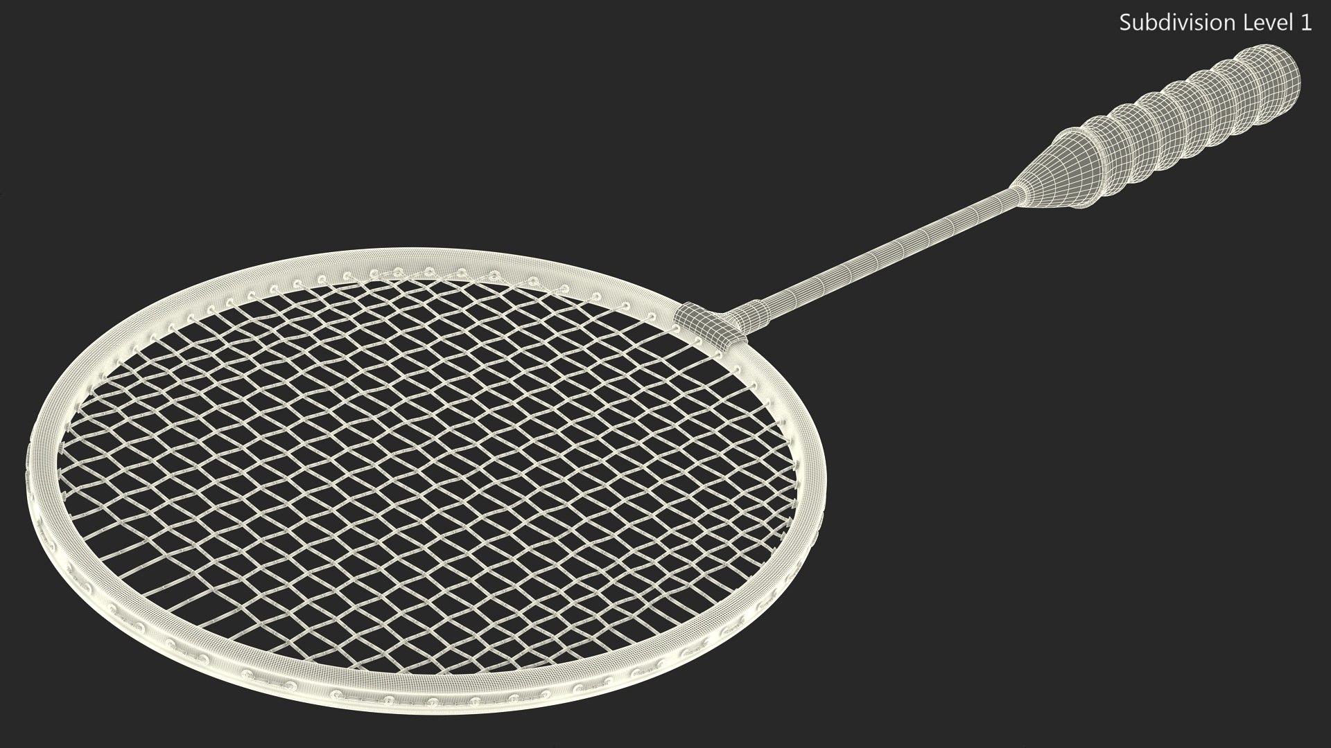Metallic Badminton Racket 3D Model - TurboSquid 2146152