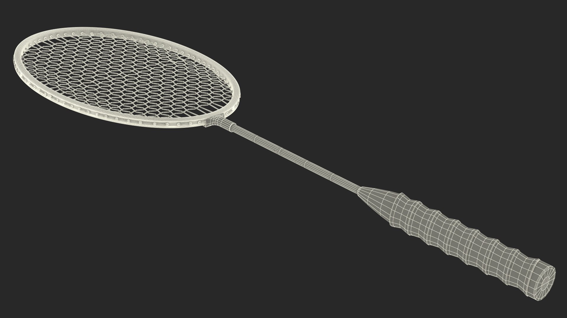 Metallic Badminton Racket 3D Model - TurboSquid 2146152