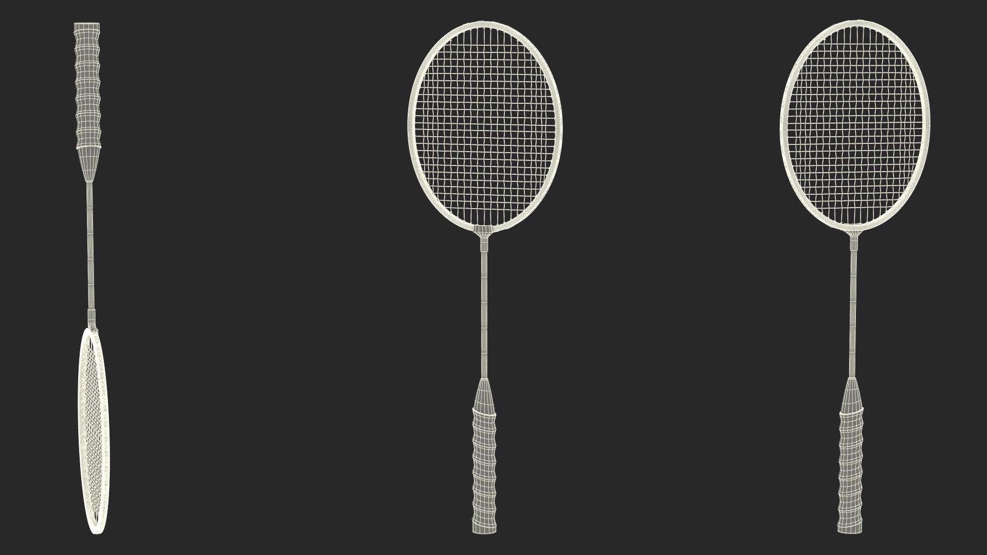 Metallic Badminton Racket 3D Model - TurboSquid 2146152