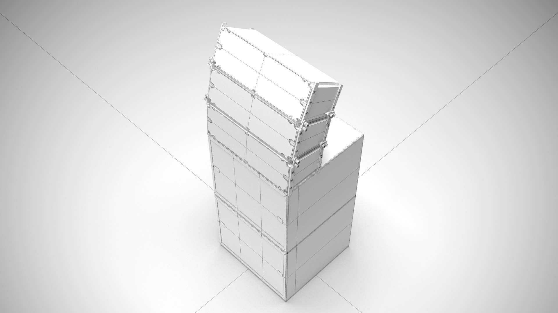 Line Array Concert Sound Speaker System 3D Model - TurboSquid 2031306