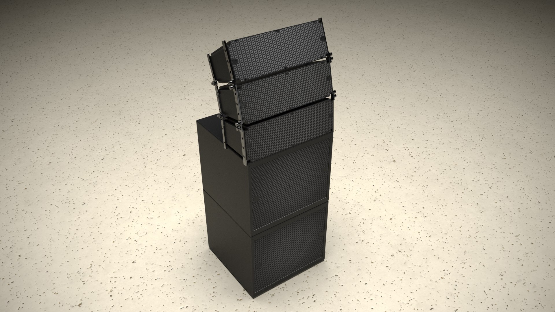 Line Array Concert Sound Speaker System 3D Model - TurboSquid 2031306