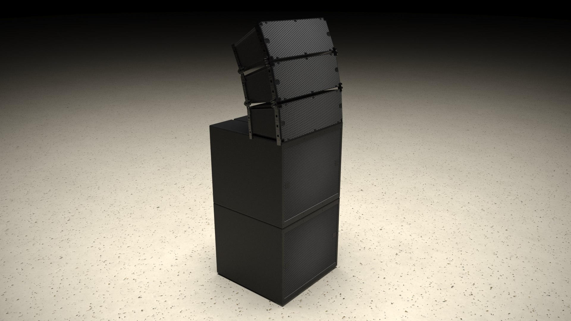 Line Array Concert Sound Speaker System 3D Model - TurboSquid 2031306