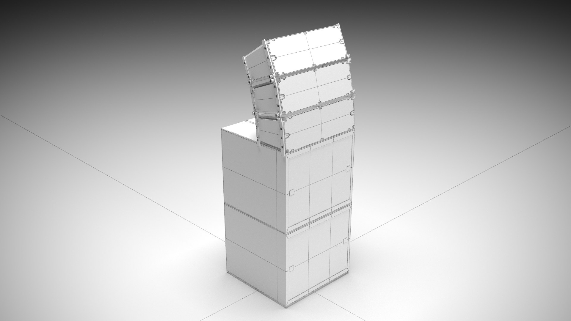 Line Array Concert Sound Speaker System 3D Model - TurboSquid 2031306