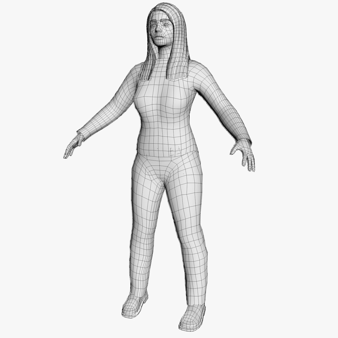 Average Caucasian Female Rigged 3d Model