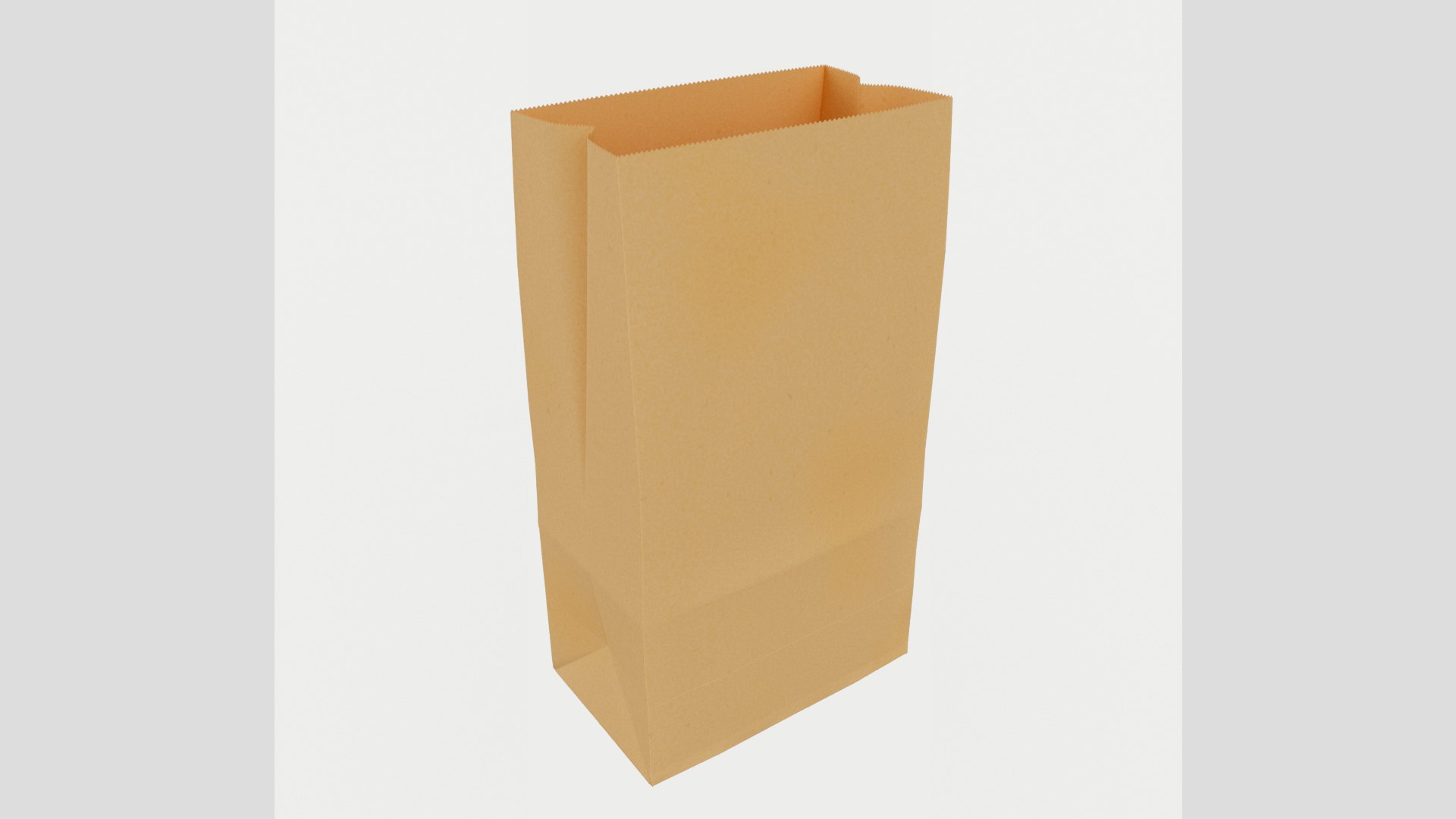 3D Paper Bag Empty Low Poly Model - TurboSquid 2353346