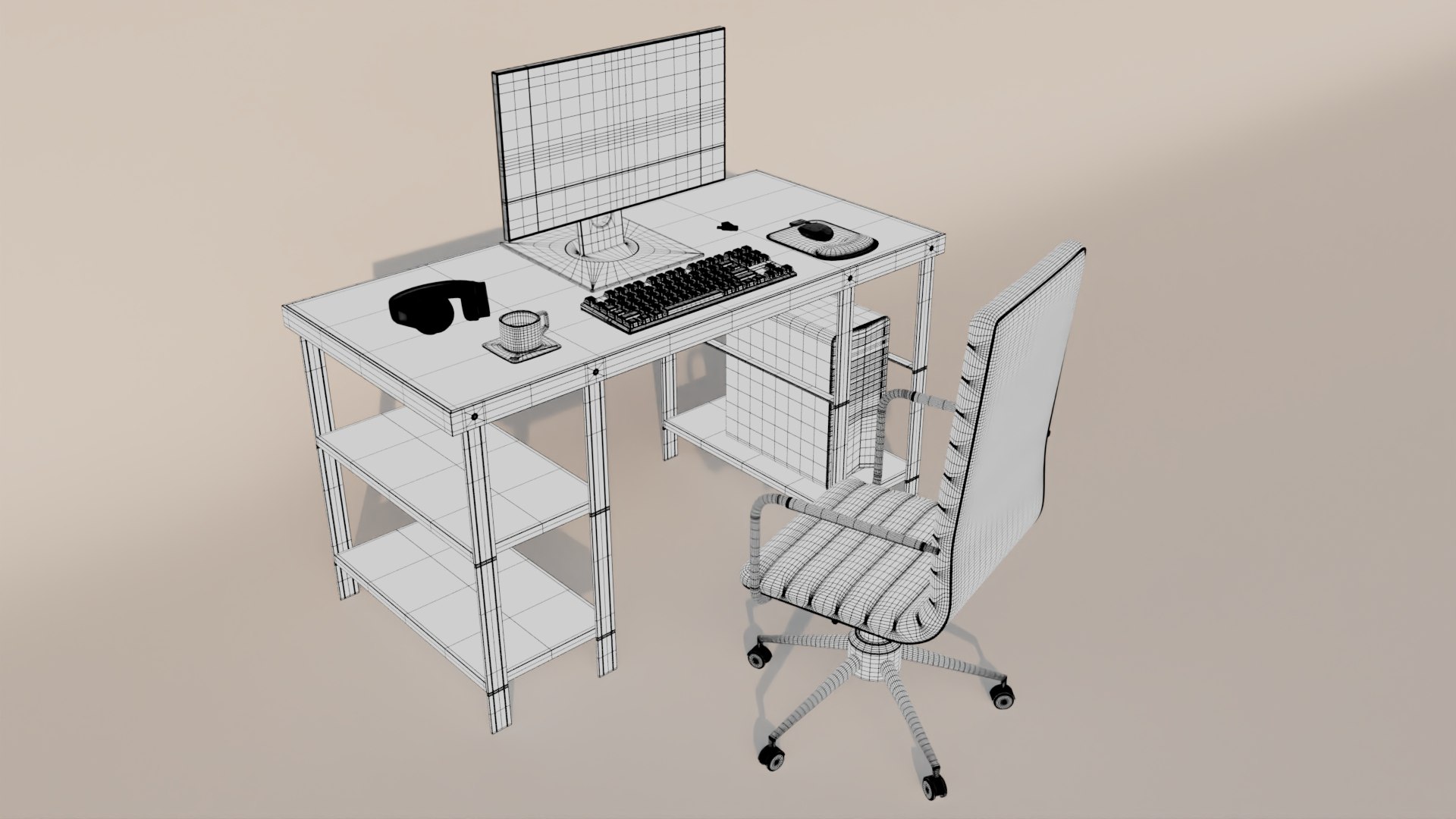 3D Office Desk - TurboSquid 2255749