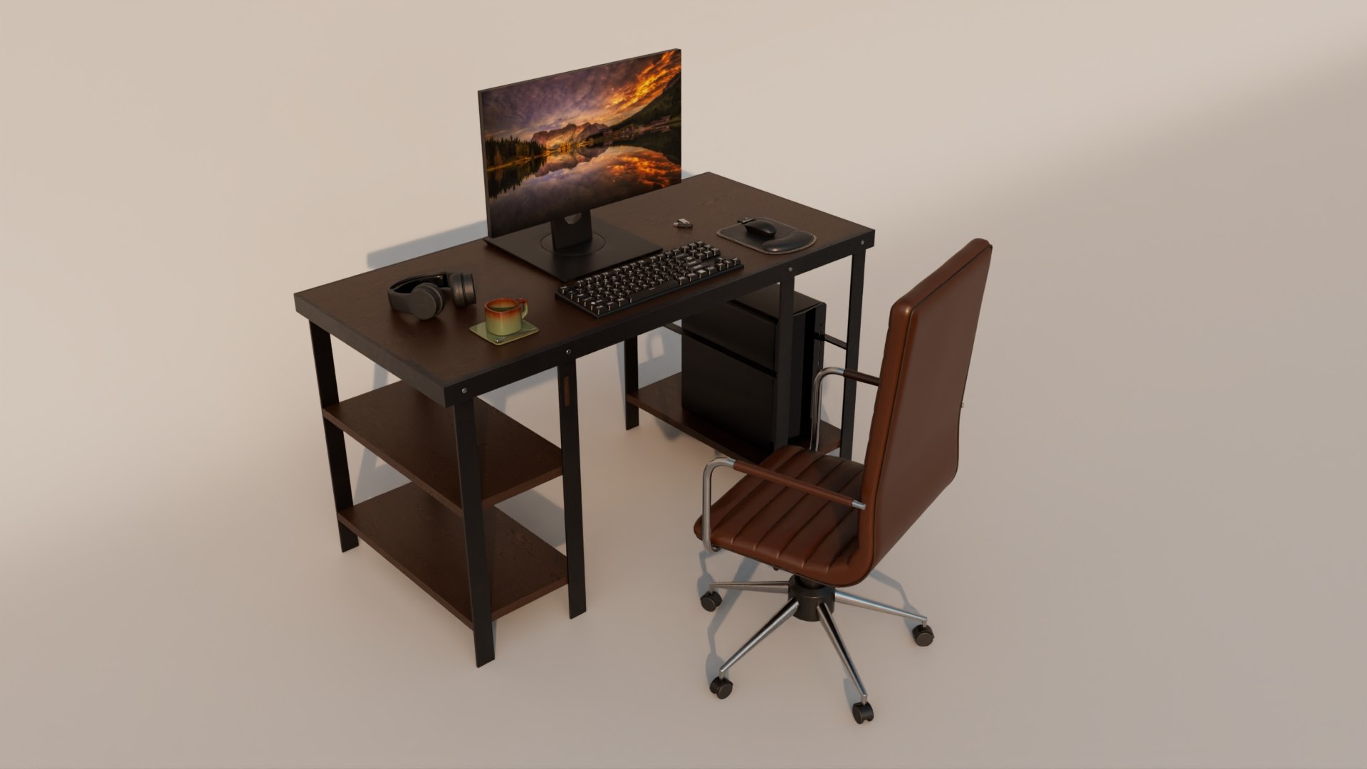 3D Office Desk - TurboSquid 2255749