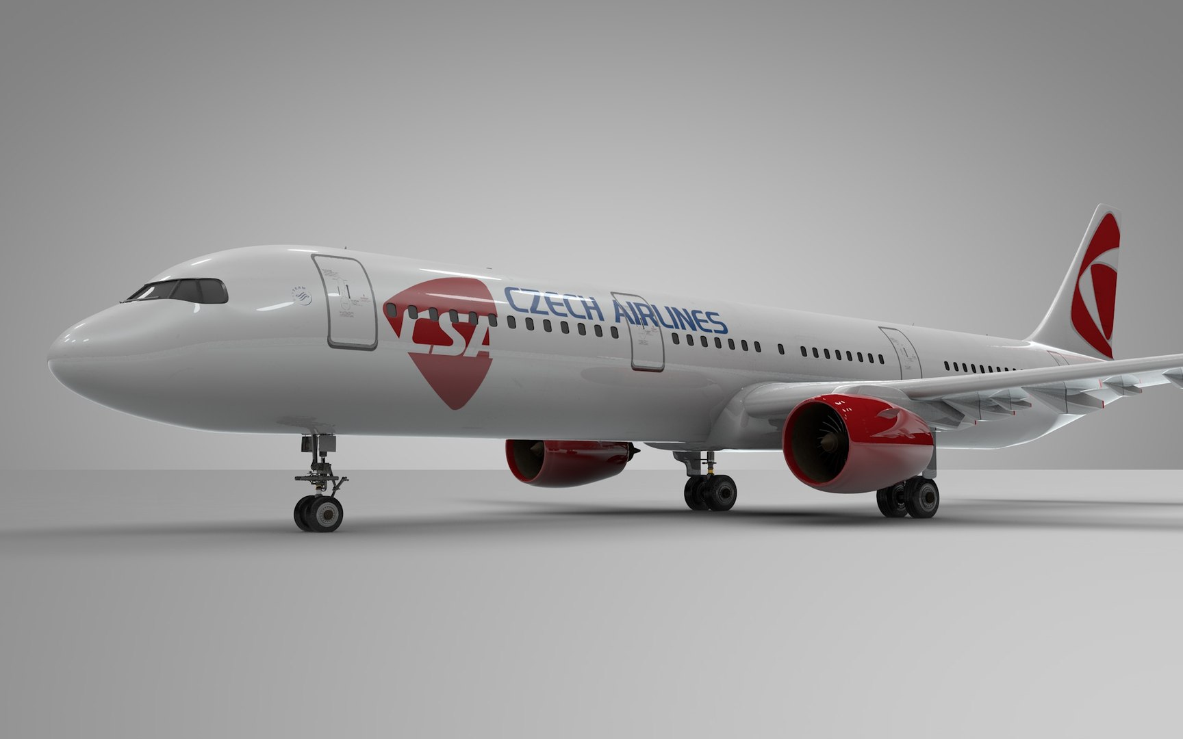 3D a321 neo czech airlines - TurboSquid 1639560